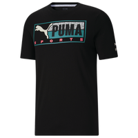 PUMA Fandom Black Cotton T-Shirt | Foot Locker