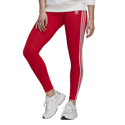Adidas Originals Adicolor Classic 3-stripes Tights In Red/white | ModeSens