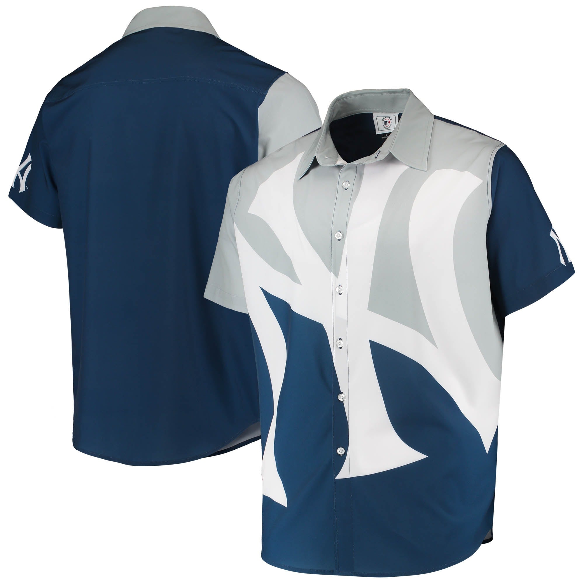 Forever Collectible Yankees Big Logo Button-Up Shirt | Foot Locker