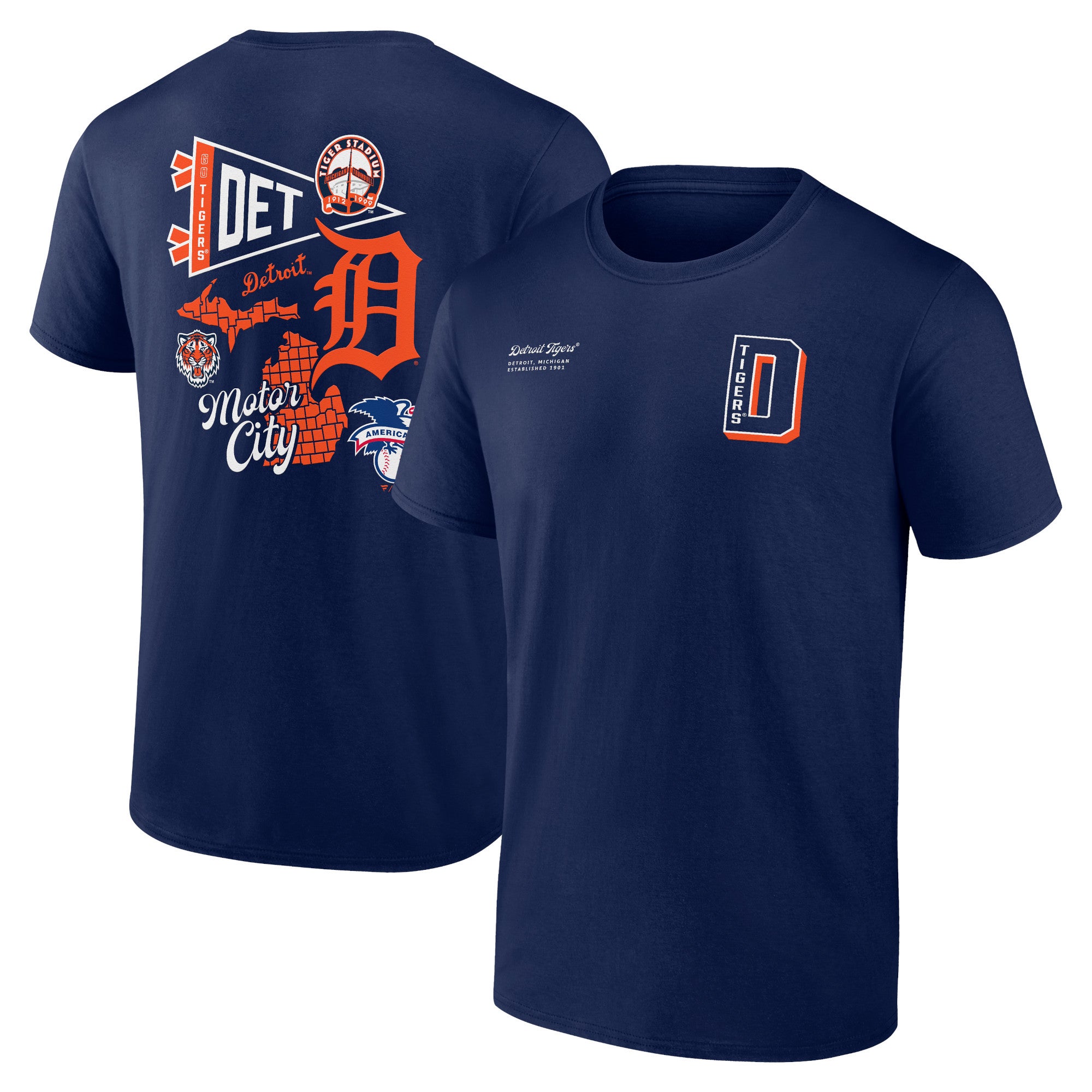 Fanatics Tigers Split Zone T-Shirt | Foot Locker